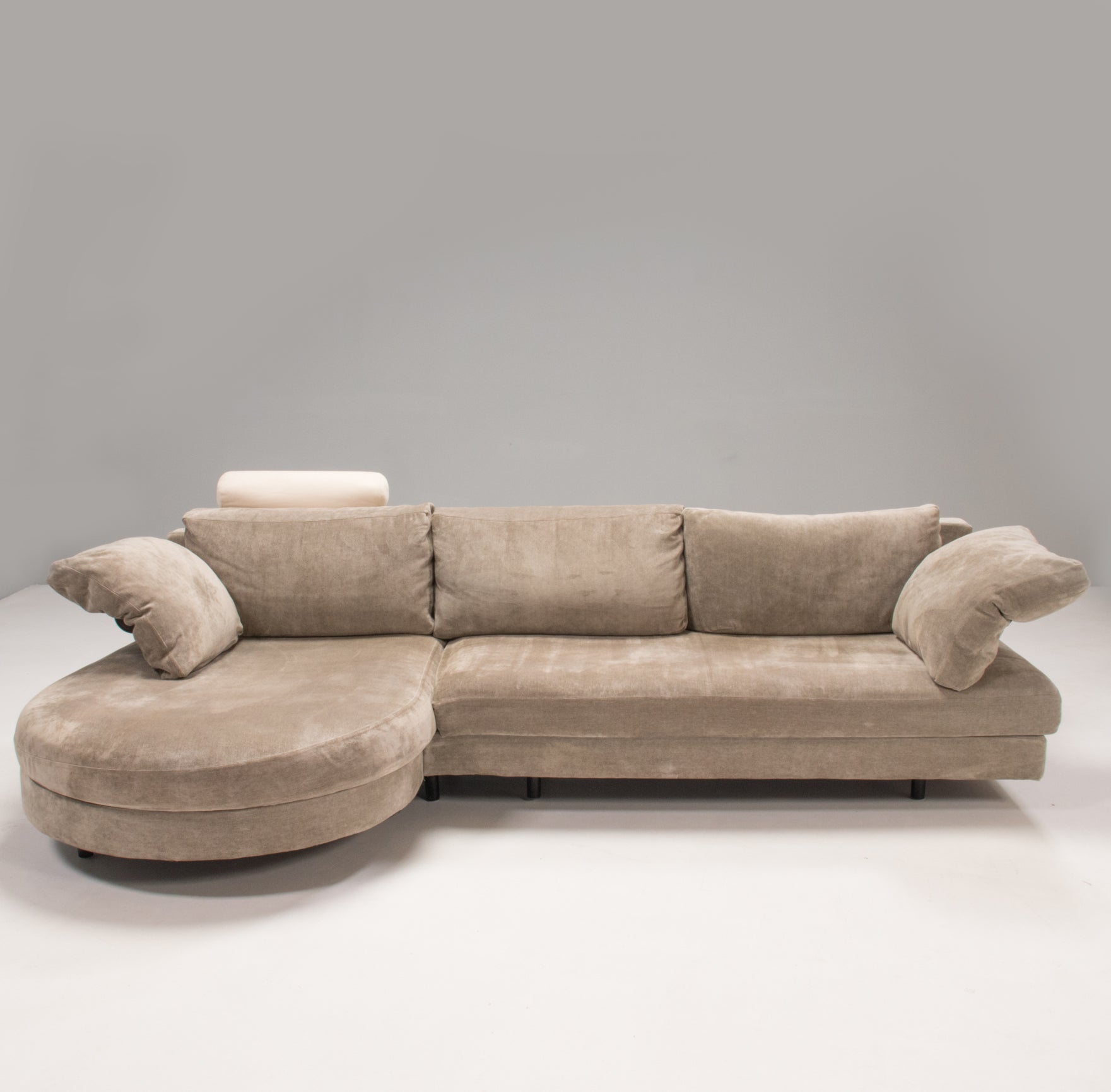 Antonio Citterio for B&B Italia Grey Fabric Sity Sofa, 1980s at 1stDibs
