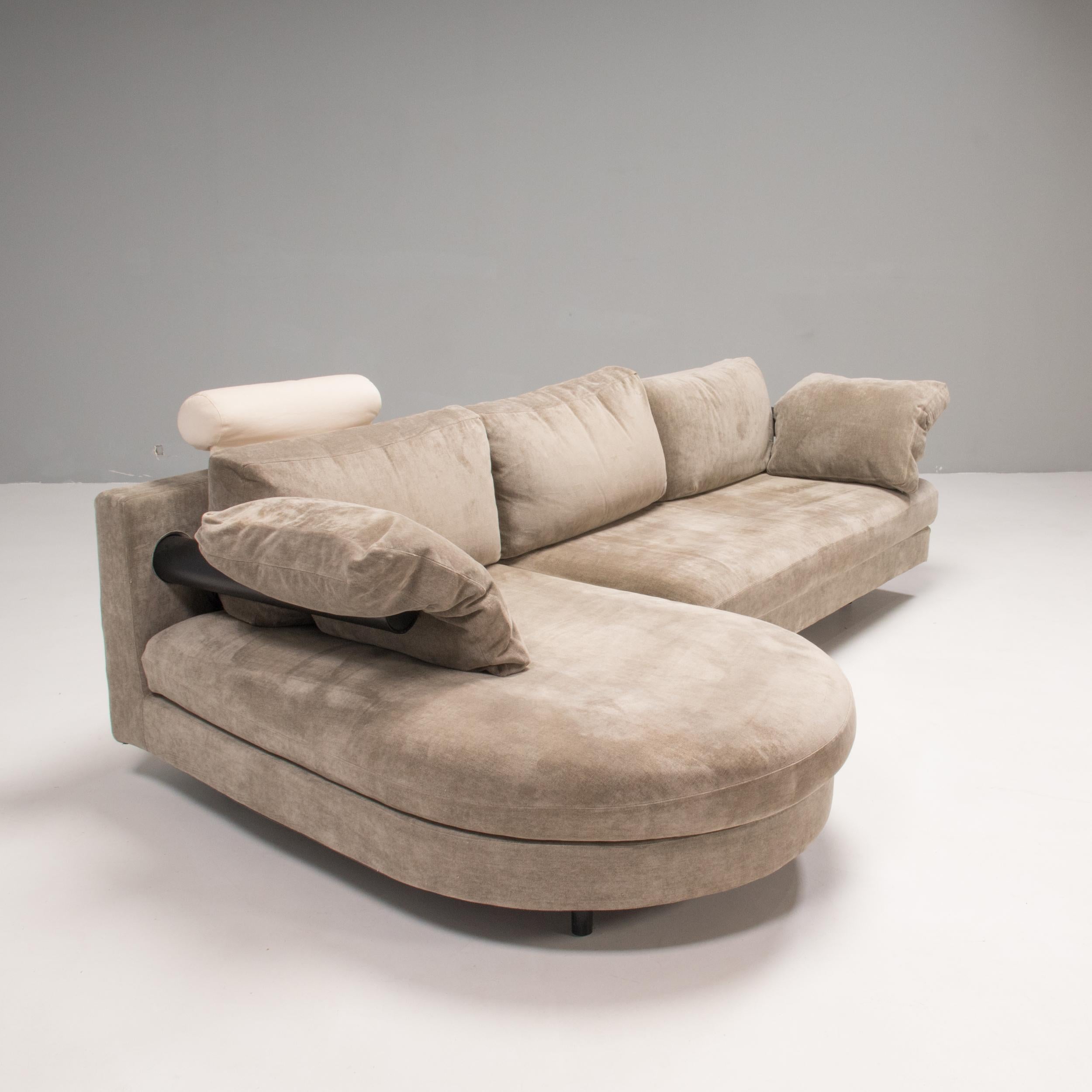 Antonio Citterio for B&B Italia Grey Fabric Sity Sofa, 1980s at 1stDibs