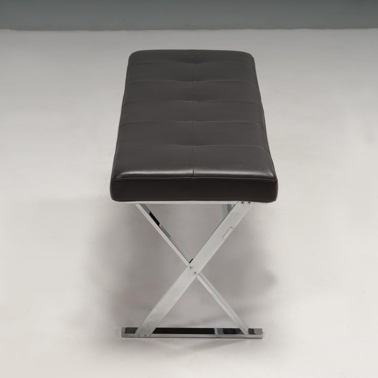 Antonio Citterio for B&B Italia Maxalto Pathos Black Leather Bench ...