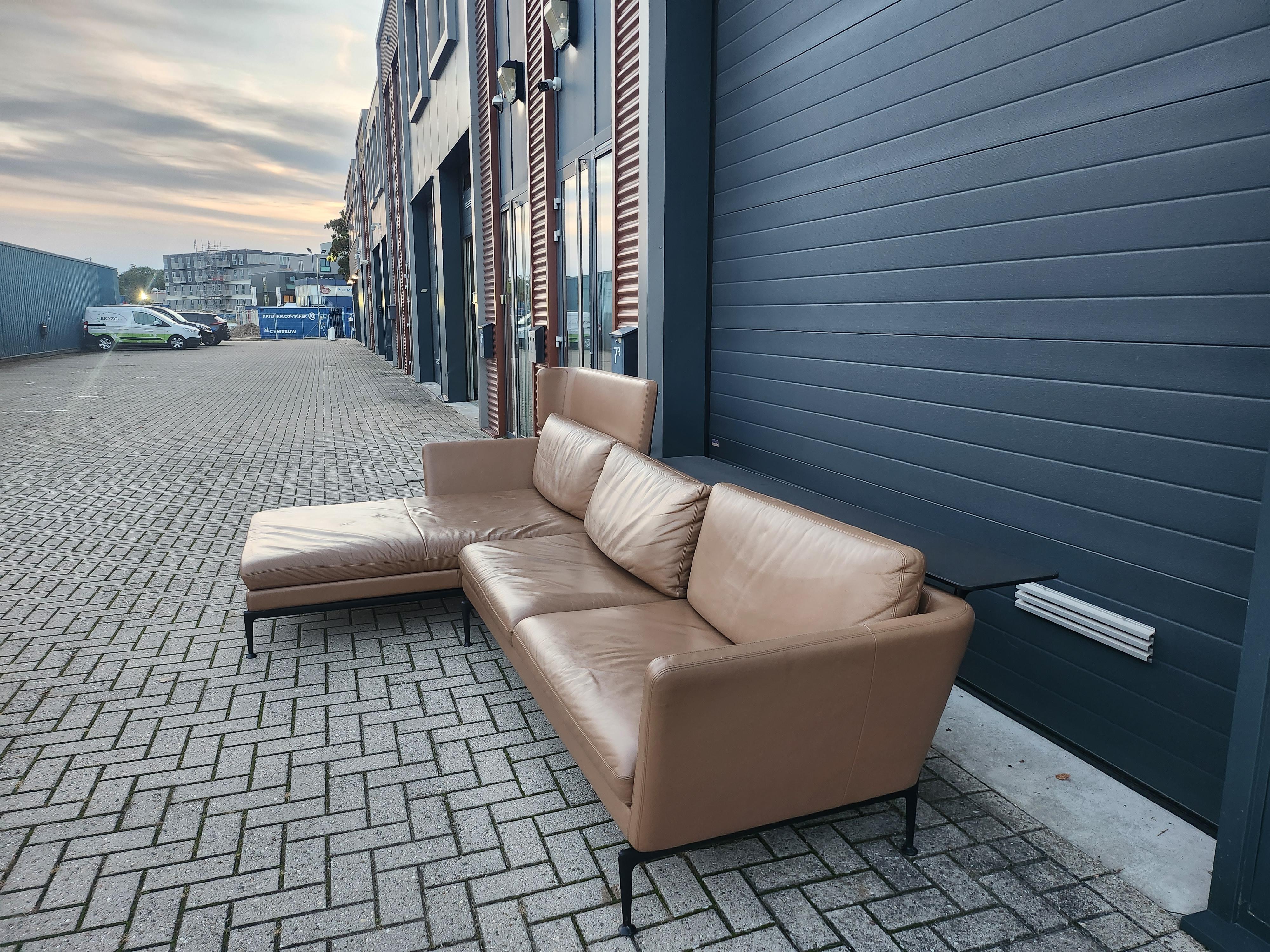 Antonio Citterio for Vitra in Camel Premium leather Suita Sofa For Sale ...