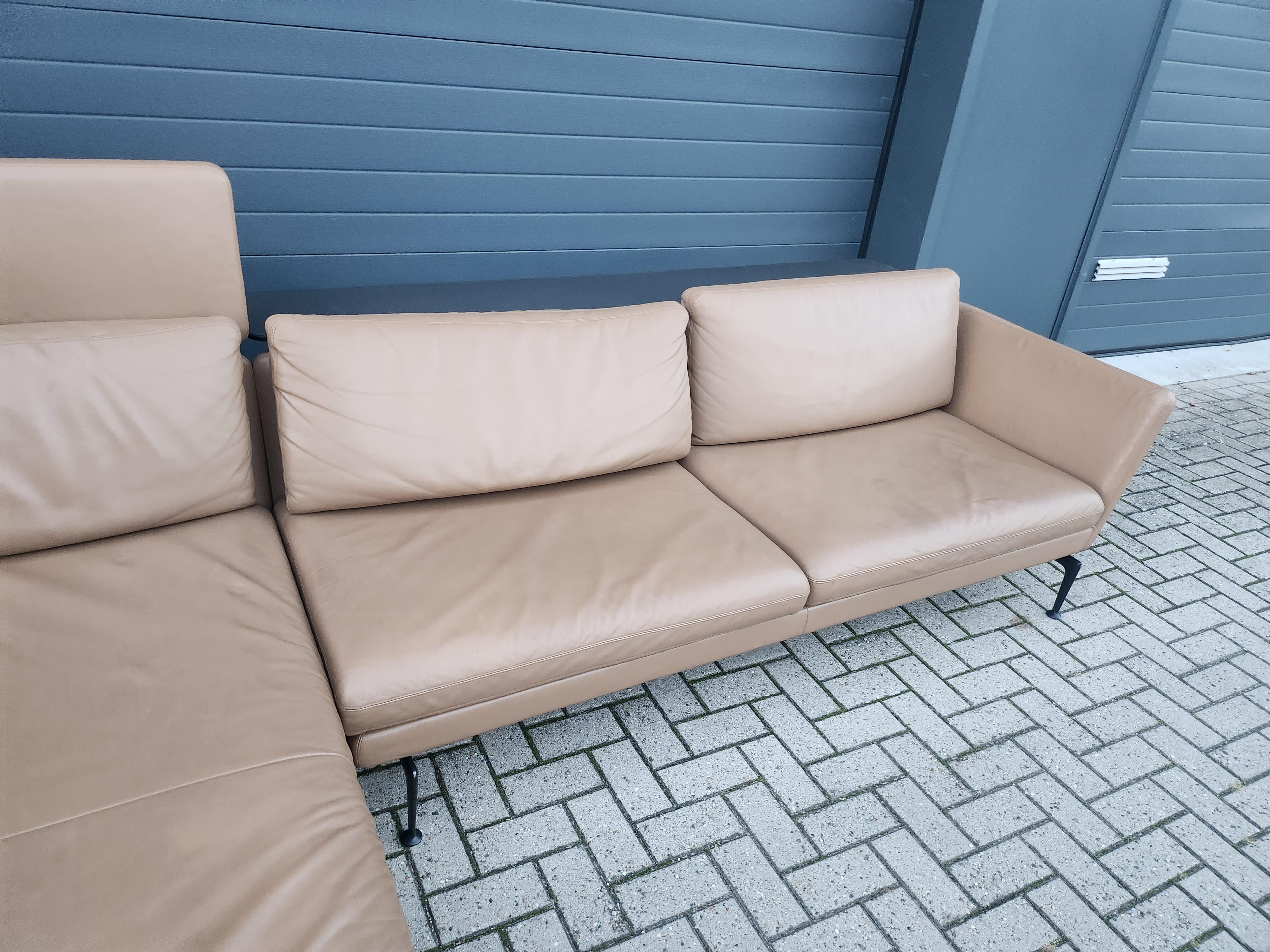 Antonio Citterio for Vitra in Camel Premium leather Suita Sofa For Sale ...