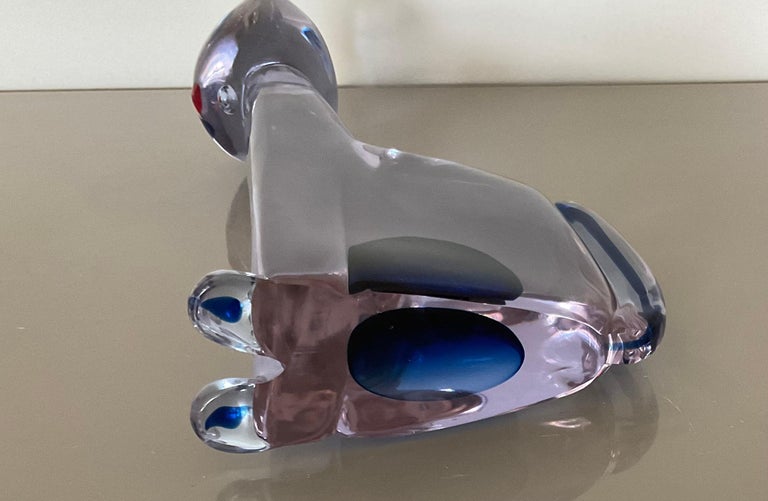 Antonio da Ros Cenedese Murano Hand Blown Glass Cat Sculpture in ...