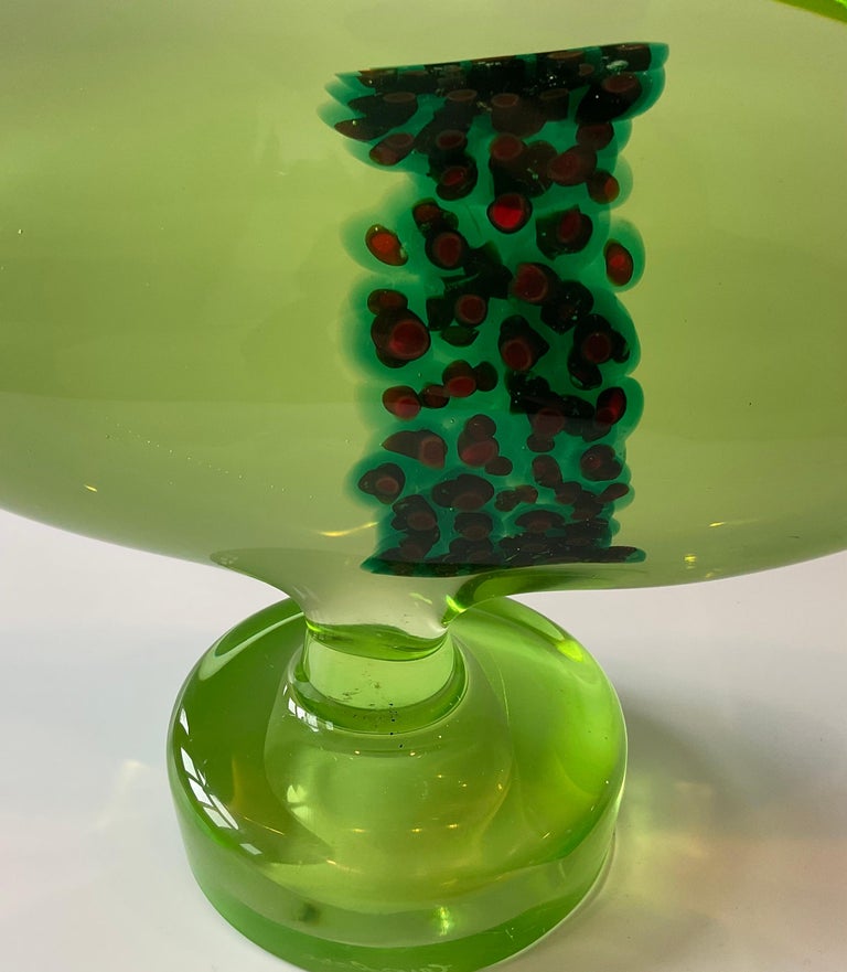 Antonio Da Ros Cenedese uranium Glass Murrine fish sculpture Signed For ...