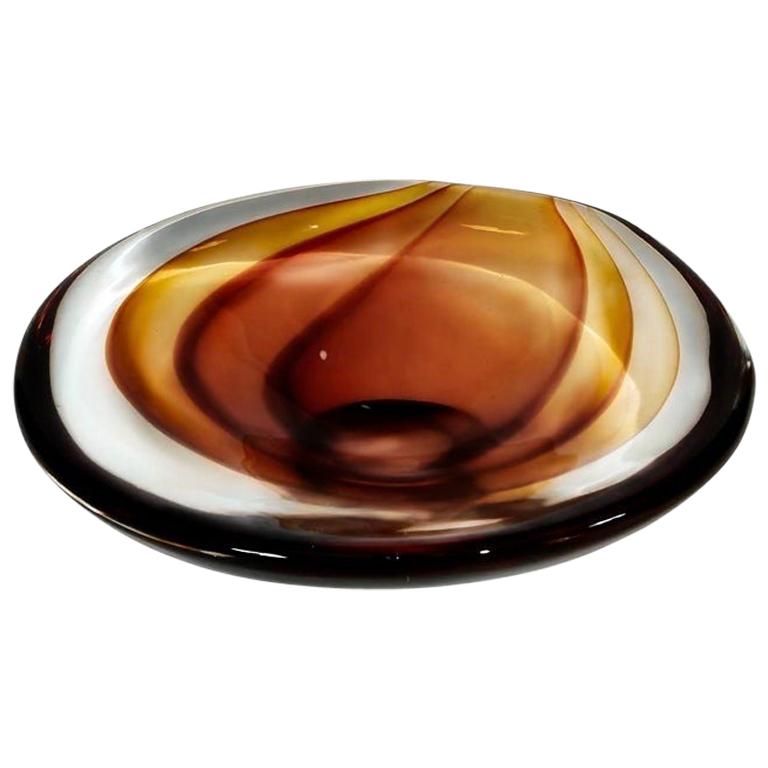 Murano Glass Sasso Stone Bowl, Renato Toso for Fratteli Toso, Italy ...