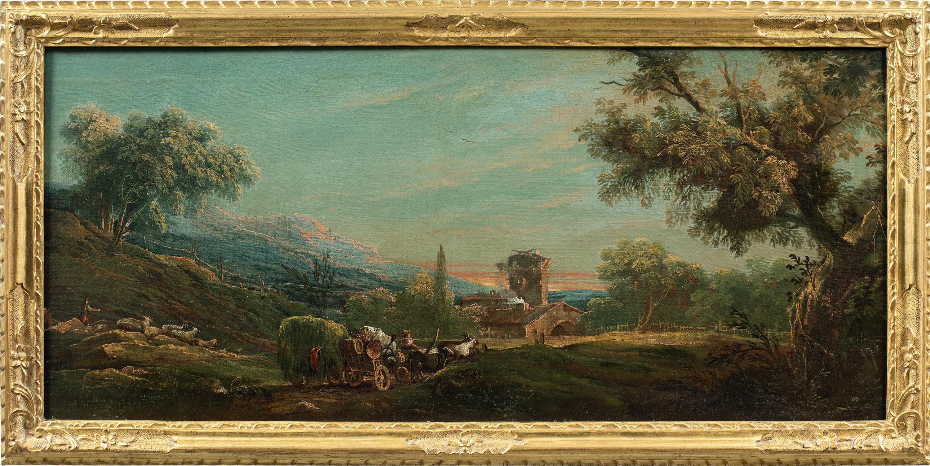 18th Century Rococo Chinoiserie Canvas, Camaïeu Bleu, Circle of ...