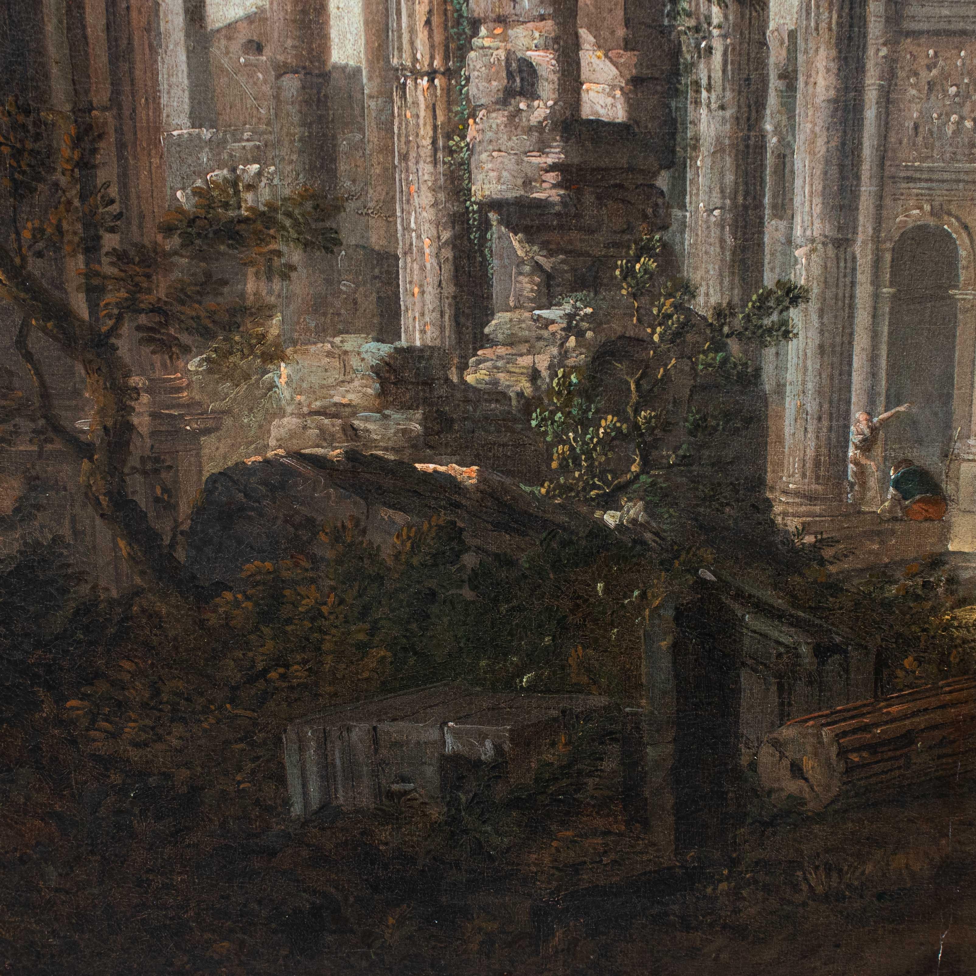 Antonio Joli 'Ca 1700-1777' Architectural Capriccio Painting Oil on ...