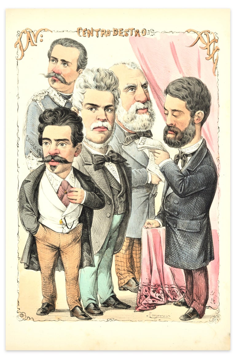 Antonio Manganaro - Centro Destro - Lithograph by A. Maganaro - 1872 ...