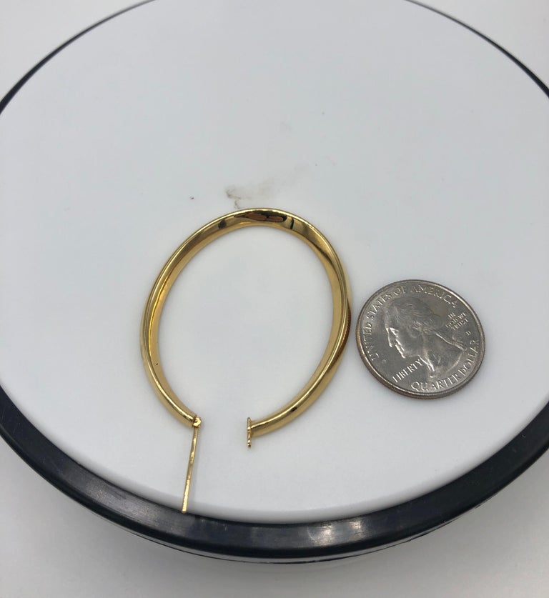 Antonio Papini Ridged Hoop Earrings at 1stDibs