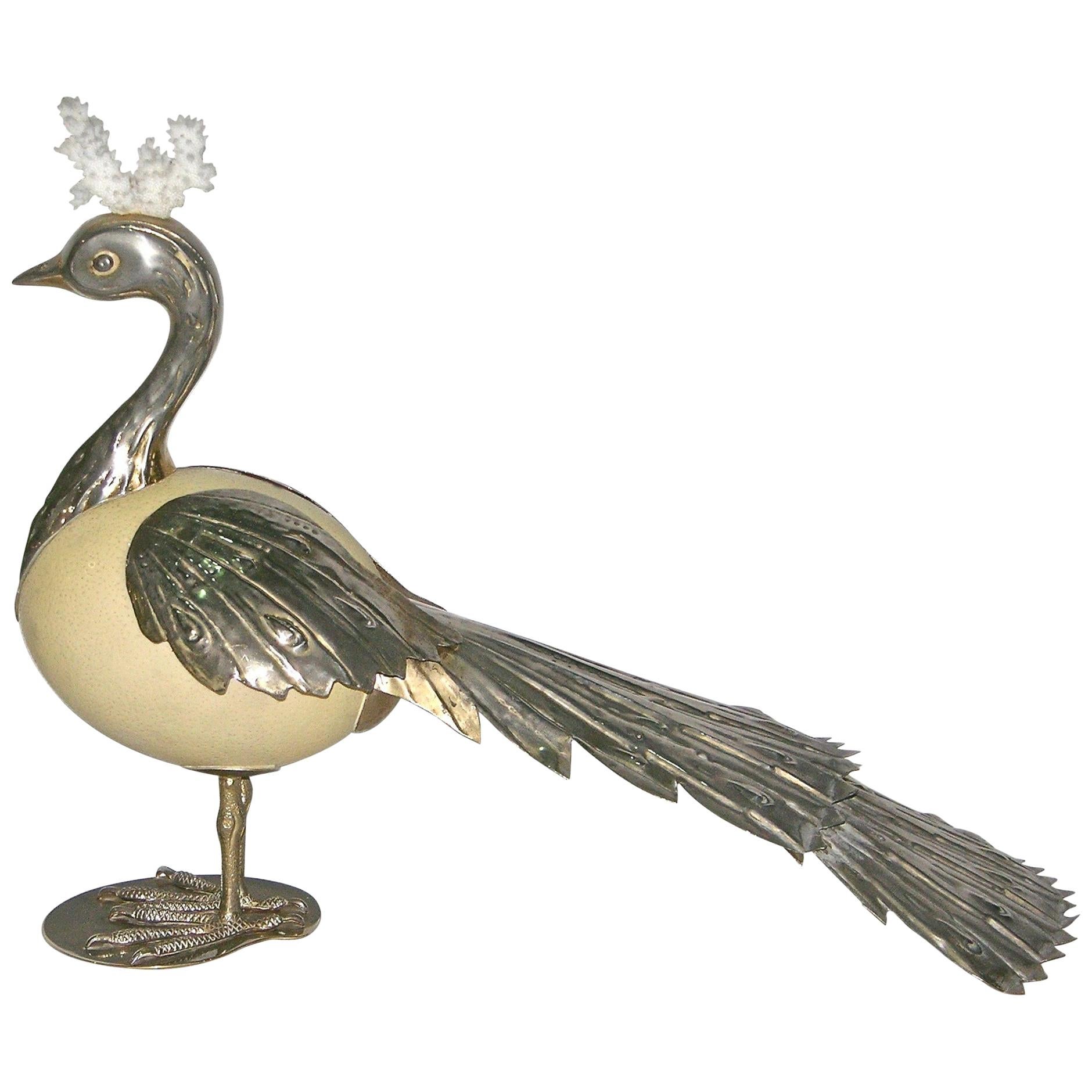 Pair Of Italian Silver Sculptures With Mercury Gilt Bronze Bases at 1stDibs