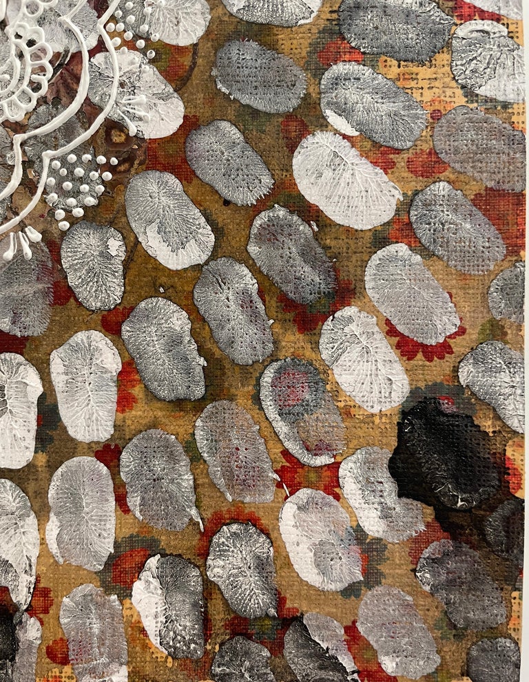 Antonio Puri – „Indische Indien #5: abstraktes Gemälde auf Papier in ...