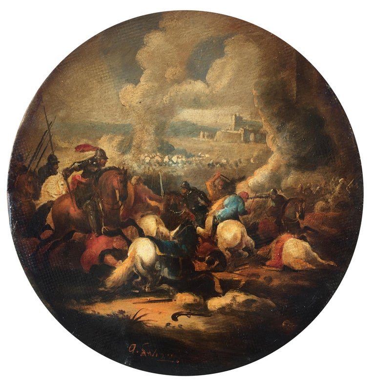 Antonio Savisio - CAVALRY BATTLE Antonio Savisio Neapolitan School ...