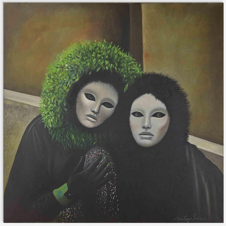 Antonio Sciacca - Carnival in Venice - Oil Paint by Antonio Sciacca ...