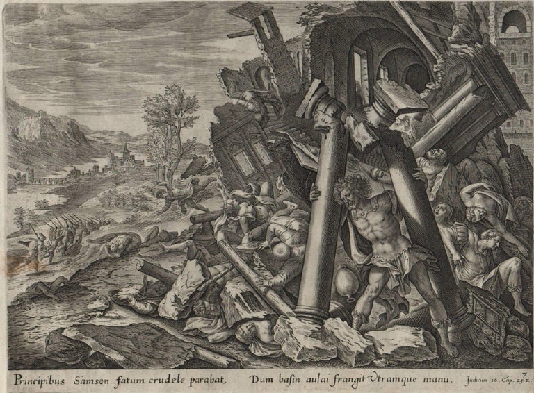 Antonius Wierix - The Story of Samson - 1643 Set of 7 Plates - Old ...
