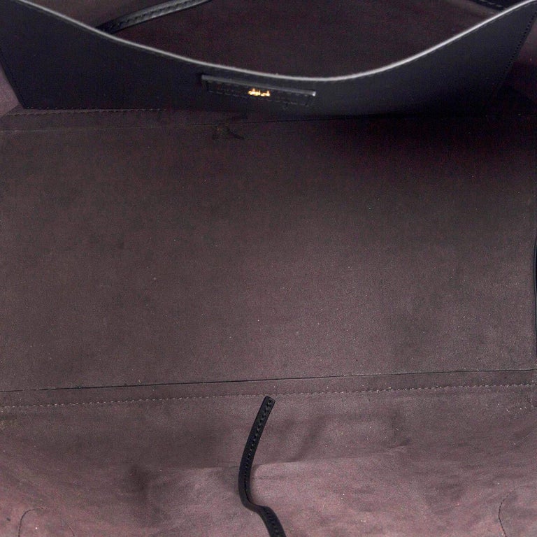 ANYA HINDMARCH black leather BOW DETAILED Shopping Tote Bag For Sale at ...