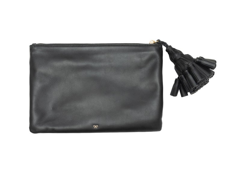 Anya Hindmarch Black and Multicolor Allover Sticker Print Clutch For ...