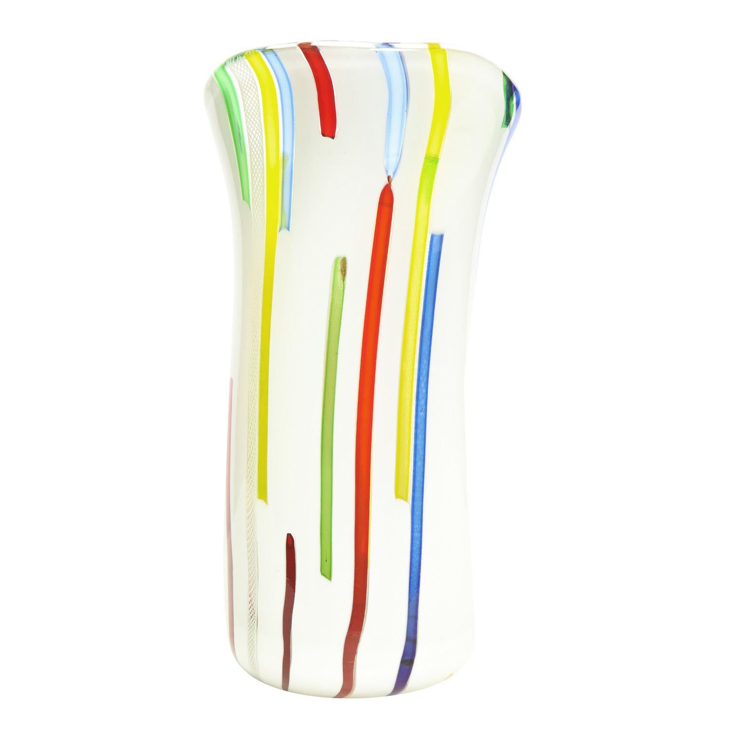 Anzolo Fuga Vase with Vertical Rods, 1955-56 For Sale at 1stDibs