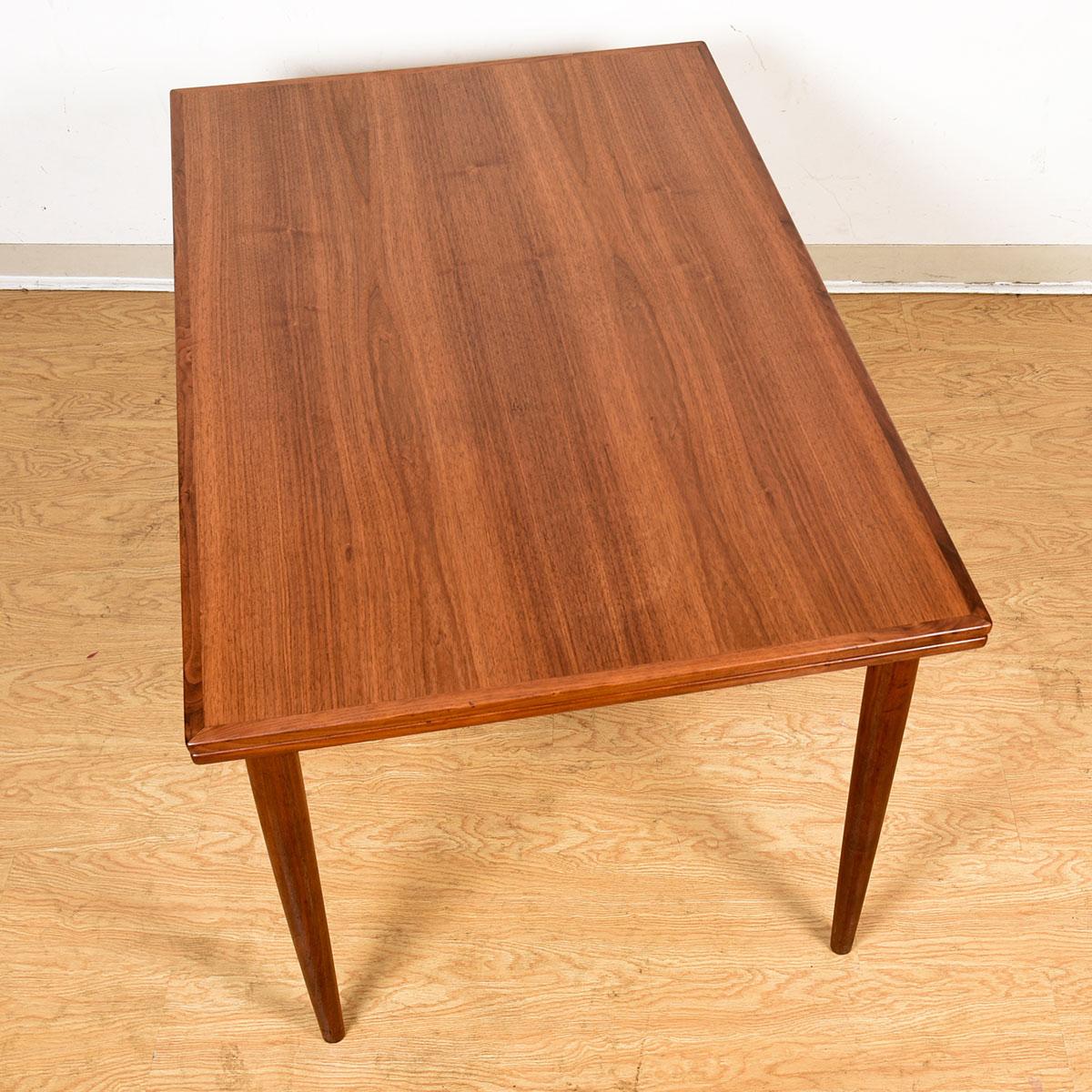 Apartment-Sized Danish Walnut Expanding Rectangle Dining Table For Sale ...