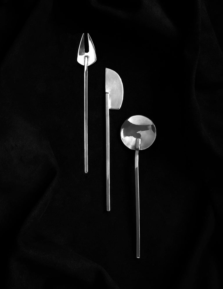 Aperitivo Set- Three Piece Sterling Silver Skewer Fork, Spoon, and ...