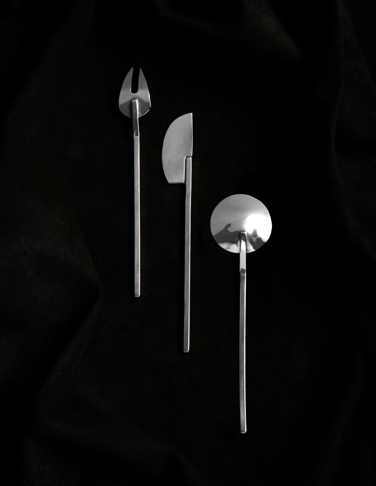 Aperitivo Set- Three Piece Sterling Silver Skewer Fork, Spoon, and ...