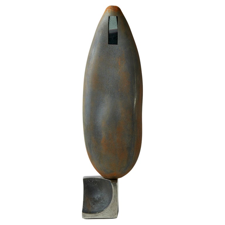 Apertura Stone Grey 07, a Rust and Grey Glass and Steel Sculpture by ...
