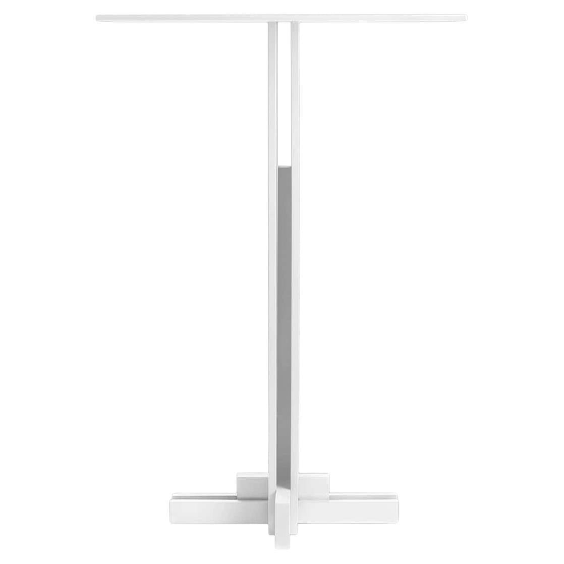 Apex Side Table, Handmade Metal, Modern Look in White For Sale at 1stDibs