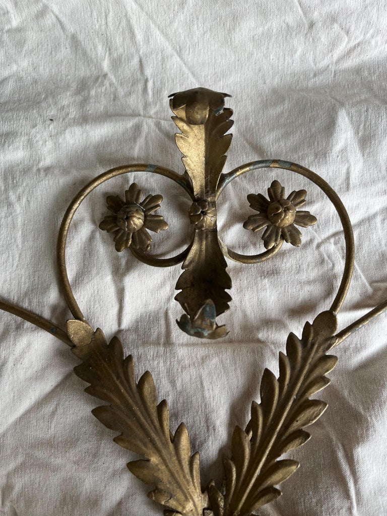 Aplique of 5 Fires in Wrought and Gilded Iron, Electrified, Portugal 30 ...