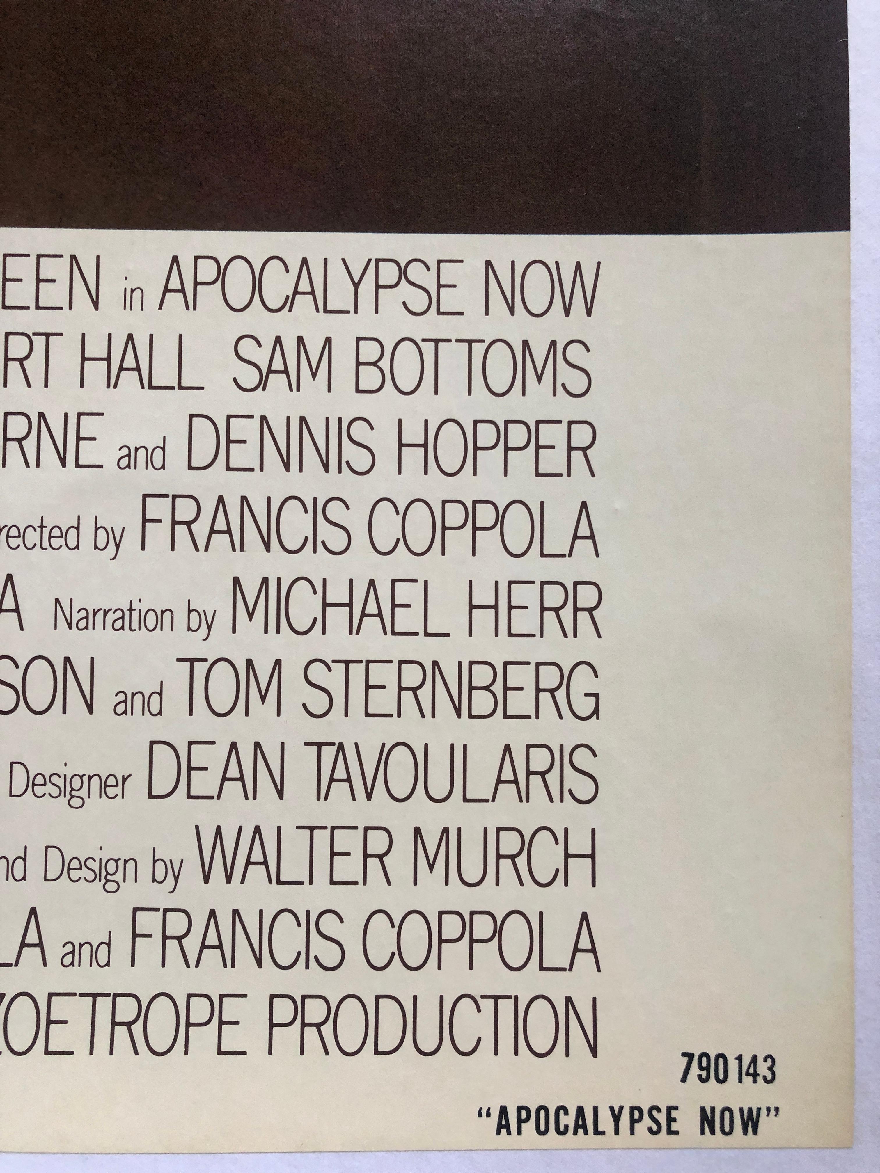 'Apocalypse Now' Original Vintage US One Sheet Movie Poster, 1979 at ...