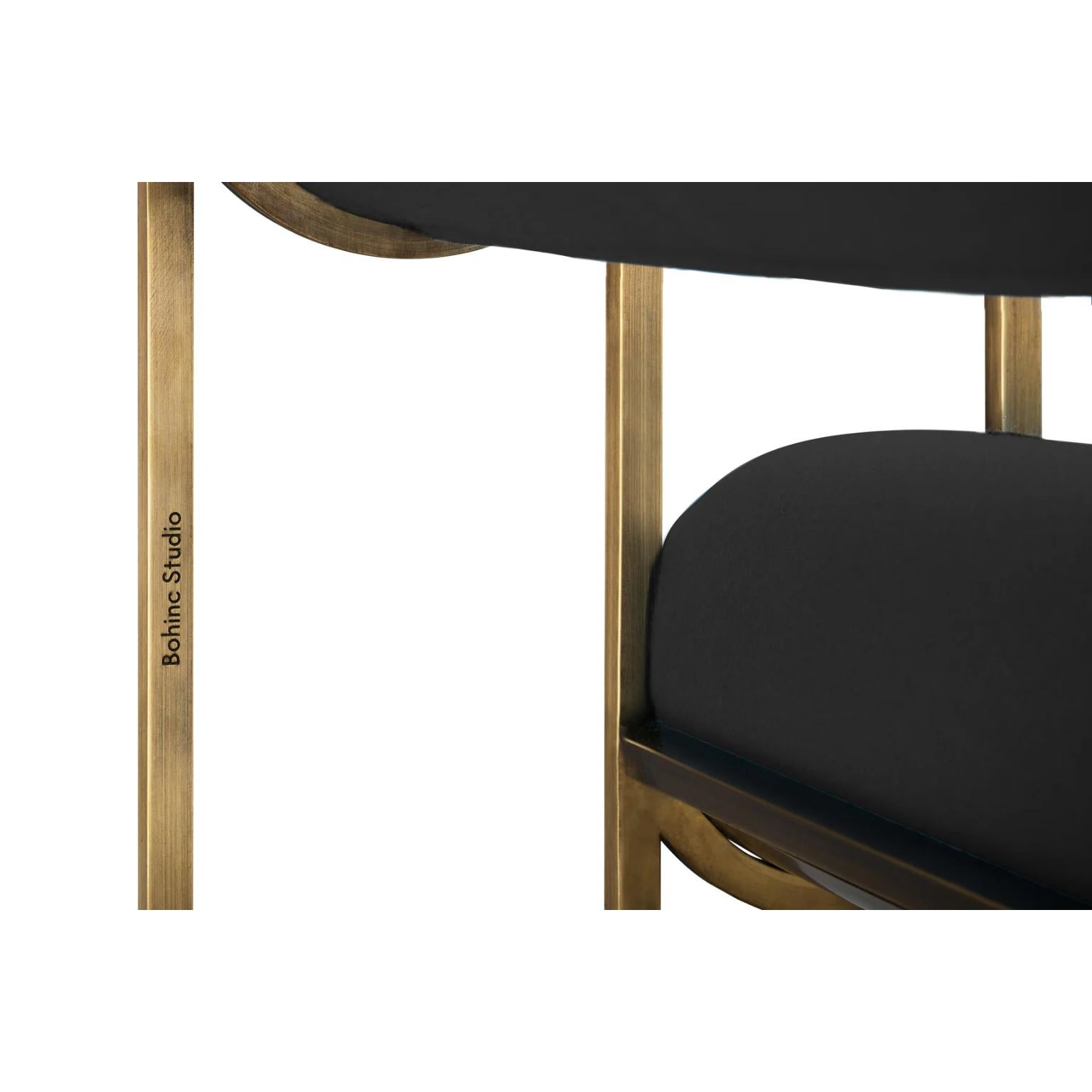 Apollo Black Wool Armchair by Bohinc Studio For Sale at 1stDibs