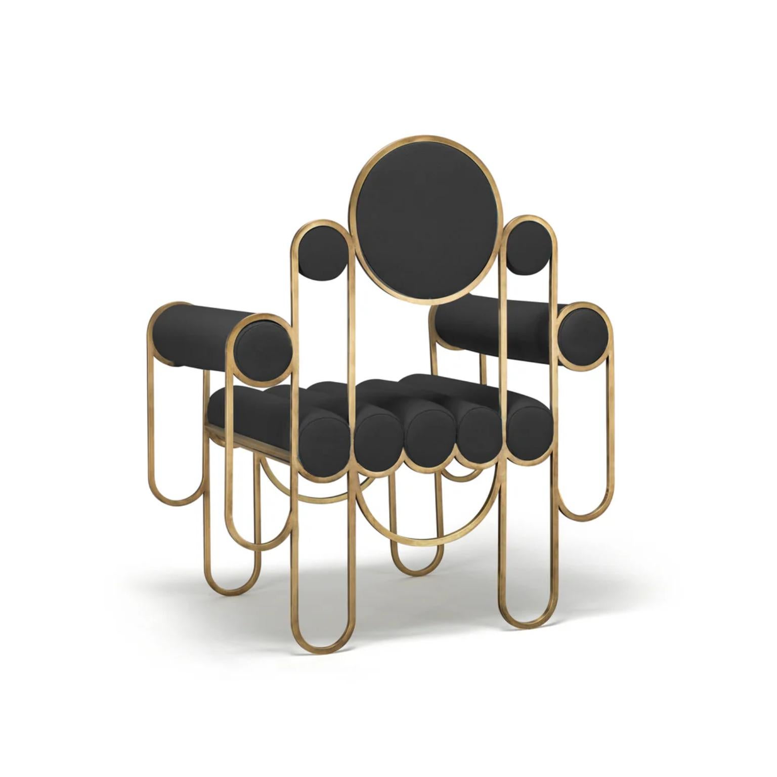 Apollo Black Wool Armchair by Bohinc Studio For Sale at 1stDibs