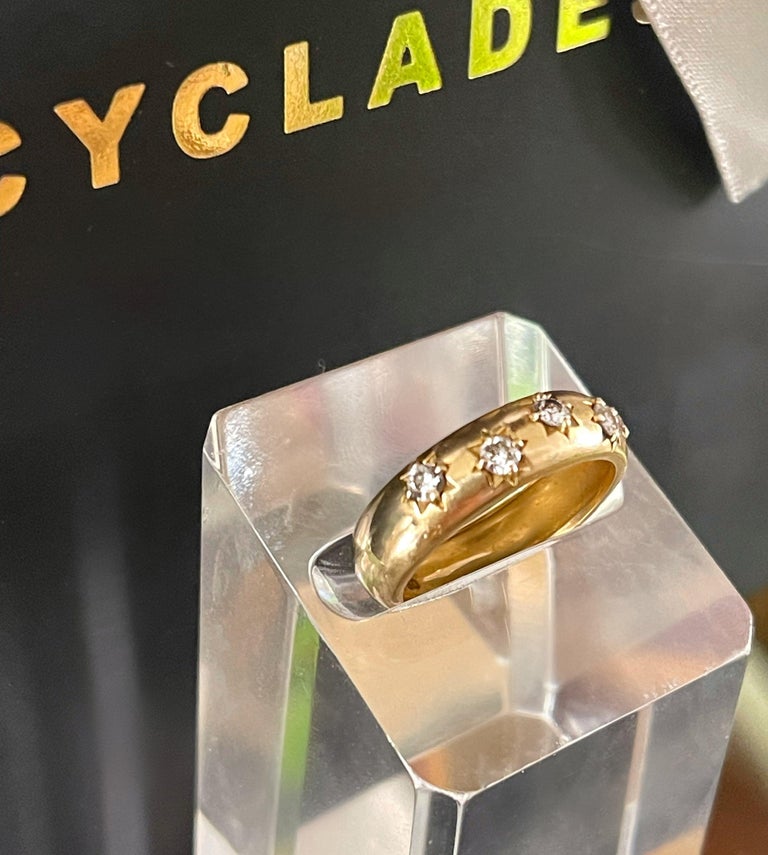 Customizable Apollo Diamond Star Cut Band in 18K Yellow Gold Victorian ...