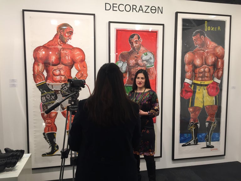 Apostolos Chantzaras - Kleomedes, Life Size Boxer Painting on Paper ...