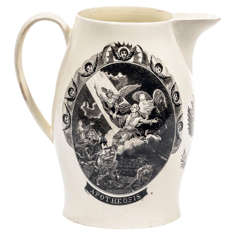 "Apotheosis" of George Washington Creamware Jug For Sale at 1stDibs