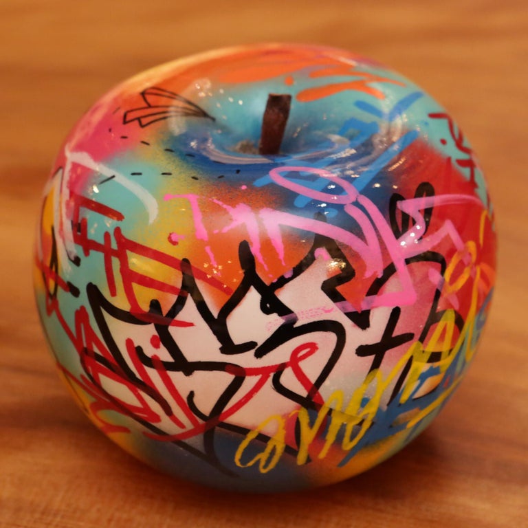 Apple Graffiti A Sculpture in Ceramic For Sale at 1stDibs