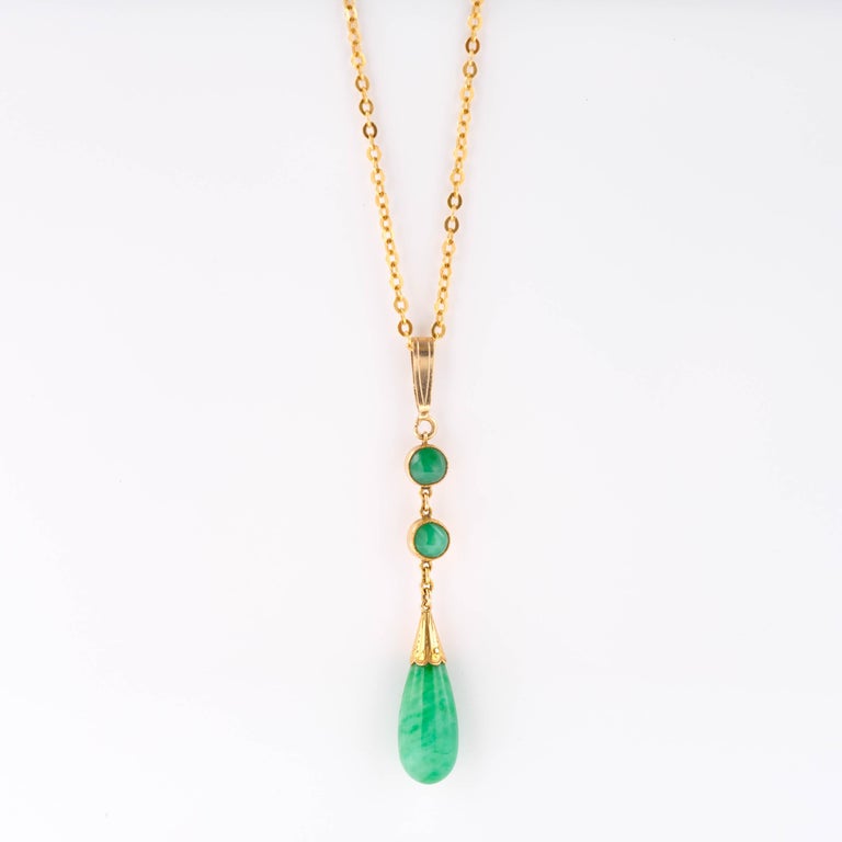 Apple Jade Pendant Victorian For Sale at 1stDibs