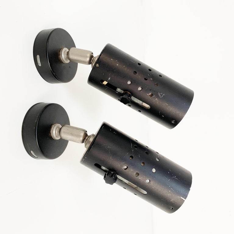 Applique or Metal Spotlights Attributable to Stilnovo Light, Italy ...