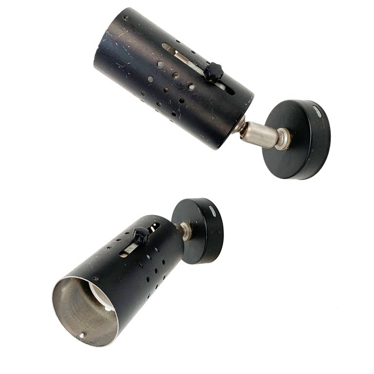 Applique or Metal Spotlights Attributable to Stilnovo Light, Italy ...