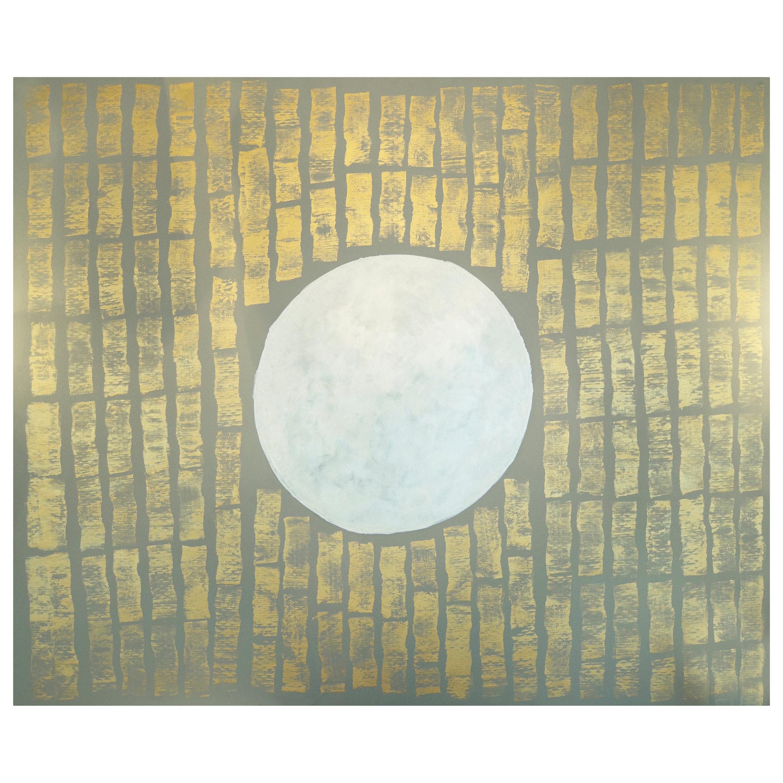 April Able "Golden Glow Moon" Contemporary Abstract Art, 2019 For Sale ...