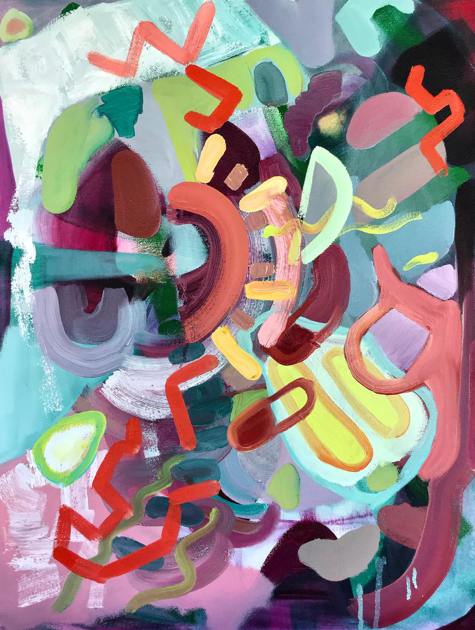 April Hammock - "Bountiful Jaunt," Abstract Oil Painting For Sale at ...