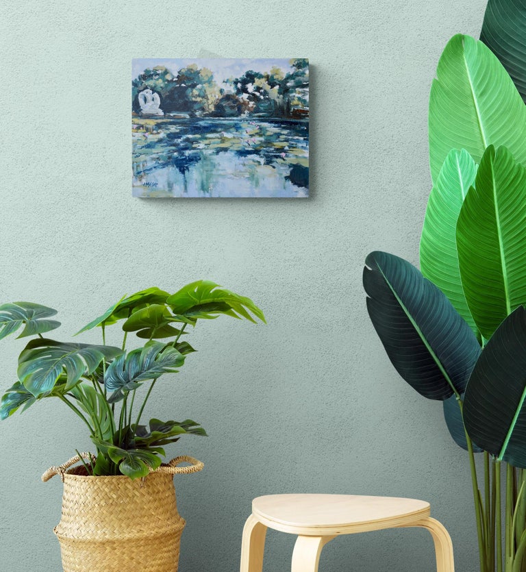 April Moffatt - Lily Pond at Brookgreen Gardens, Original Impressionist ...