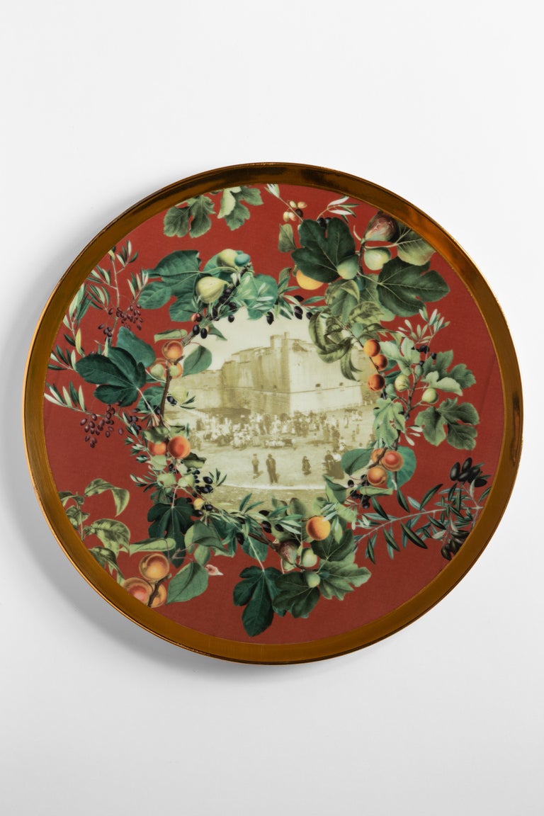 Apulia, Seven Contemporary Porcelain Dessert Plates with Decorative ...