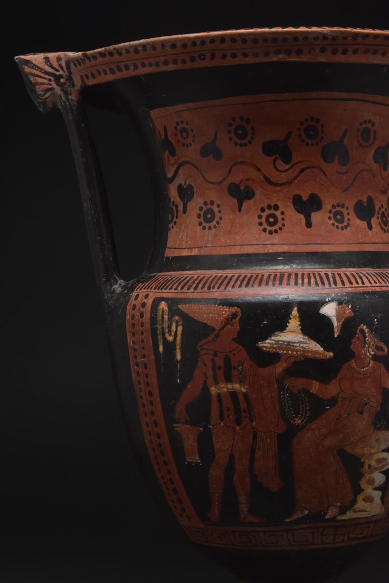 Apulian Greek Red Figure Column Krater For Sale at 1stDibs