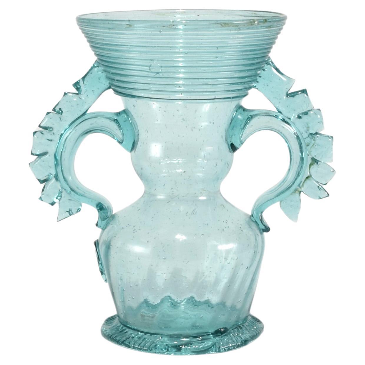 Aqua Glass Vessel at 1stDibs