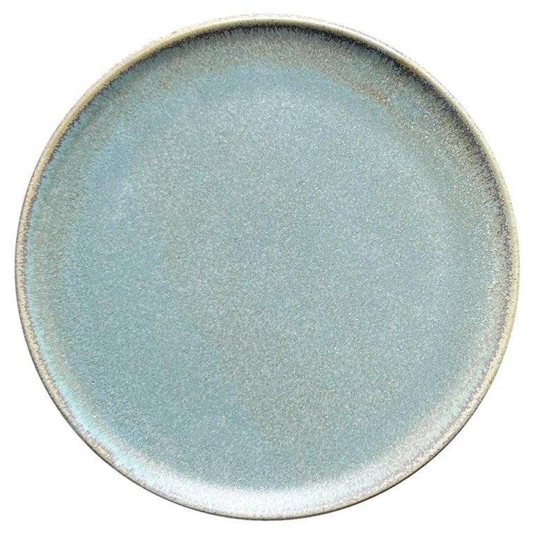 Aqua Handmade Organic Modern Salad Plates, Set of 4 For Sale at 1stDibs