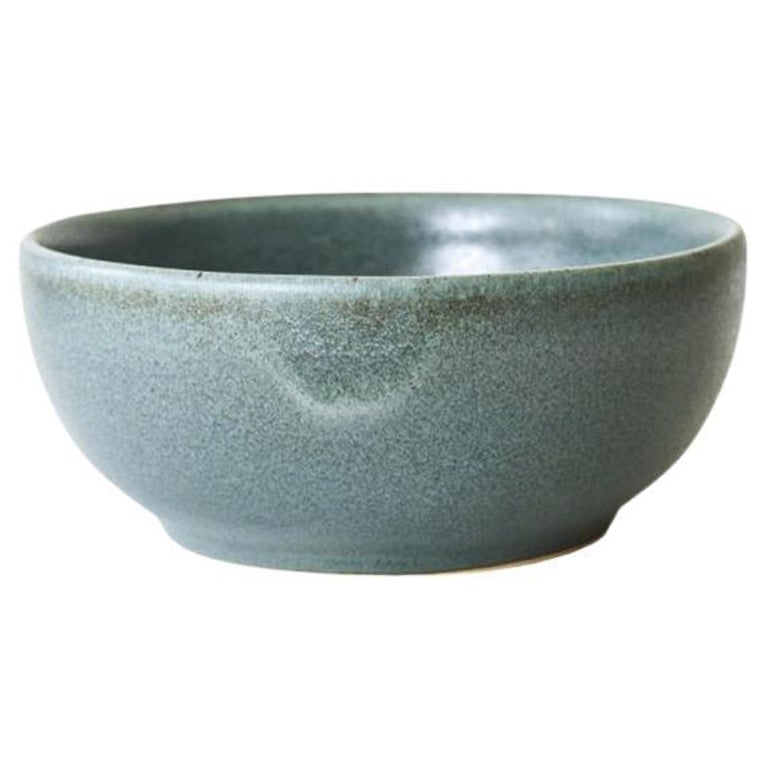 Aqua Organic Modern Handmade Wide Soup Bowls, Set of 4 For Sale at 1stDibs
