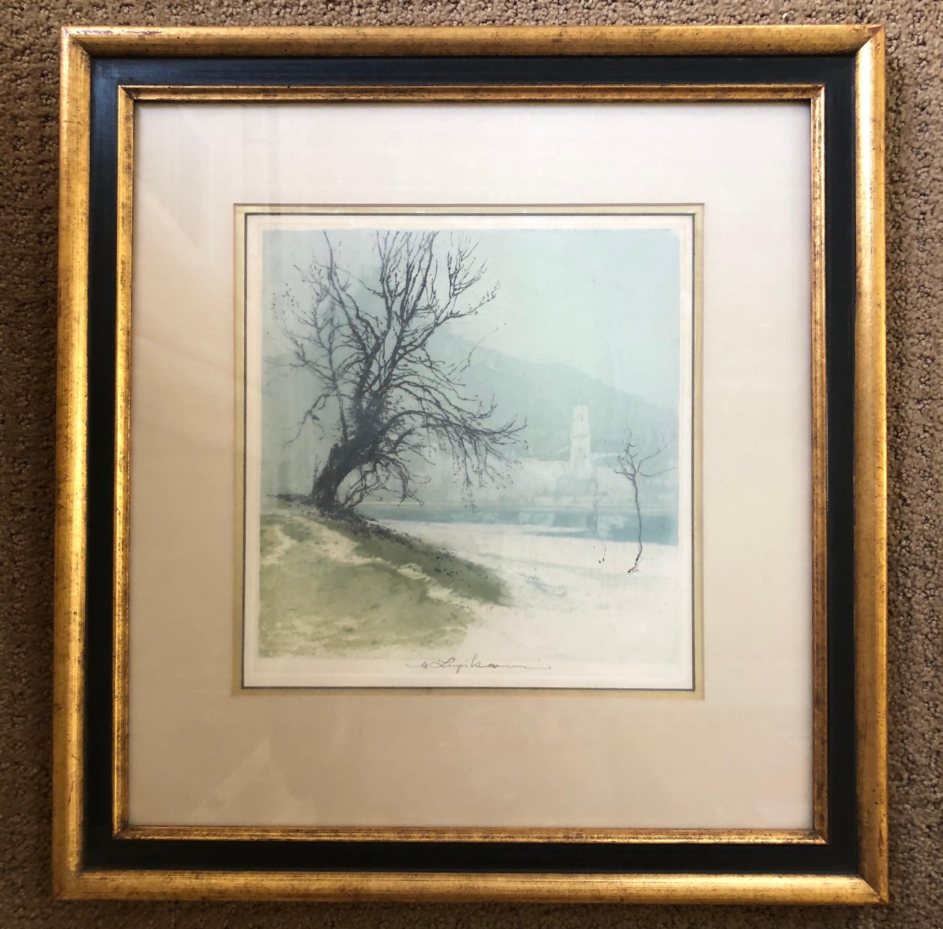 Aqua Tint Etching "Durnstein in Fog" by Luigi Kasimir at 1stDibs