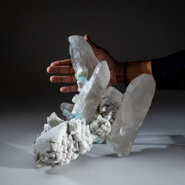 Aqua with Quartz Mineral on Albite Matrix From Fujian, China For Sale ...