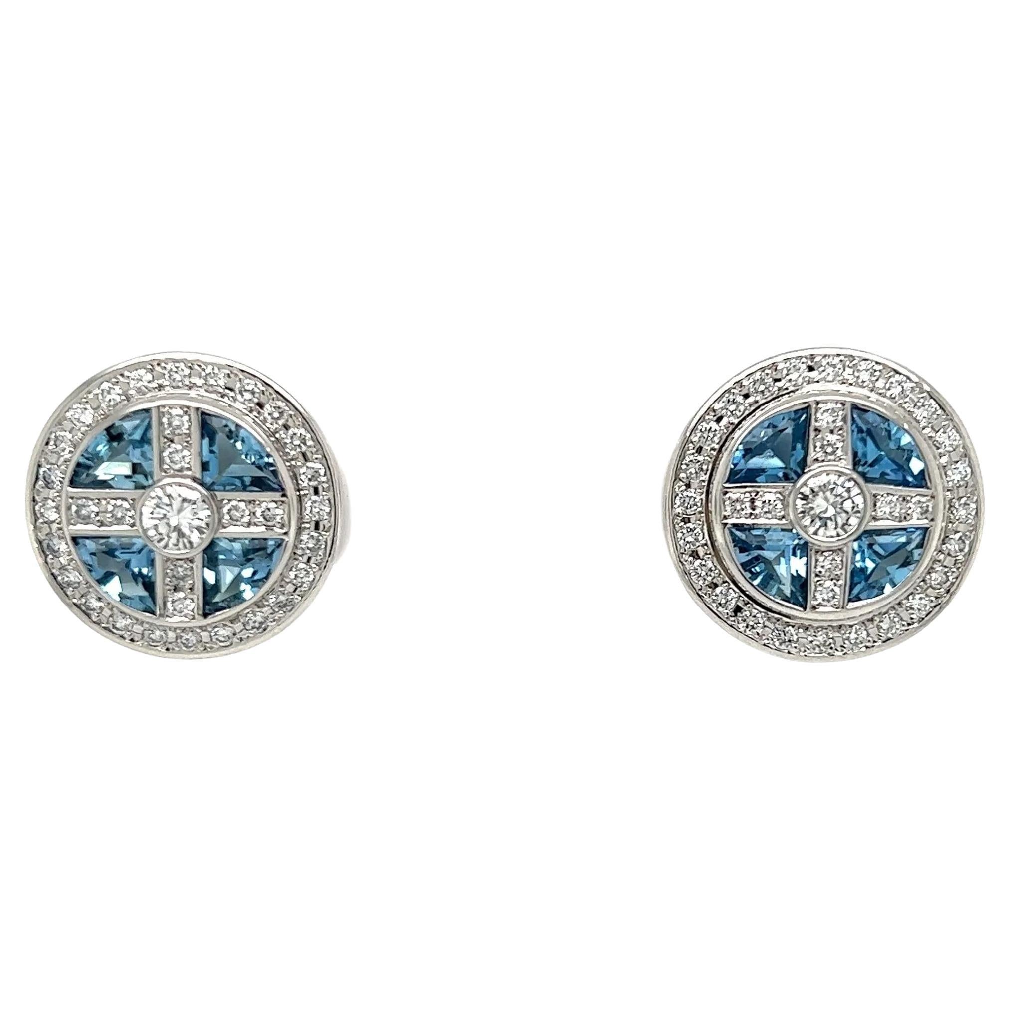 Tiffany and Co. Diamond Stud Earrings in Platinum Estate Jewelry at ...