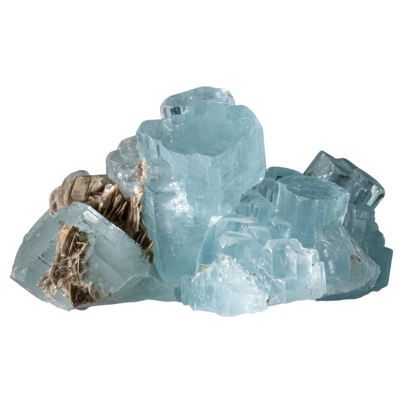 441 Gram Exquisite Aquamarine Specimen With Mica And Feldspar From ...