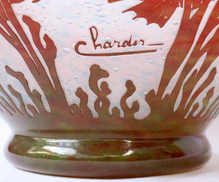 "Aquarium" a Cameo Glass Center Piece by Charder Le Verre français ...