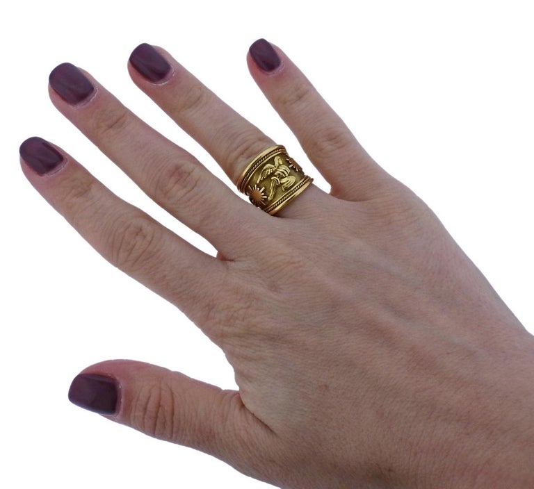 Aquarius Tapered Templar Zodiac Ring at 1stDibs | aquarius ring
